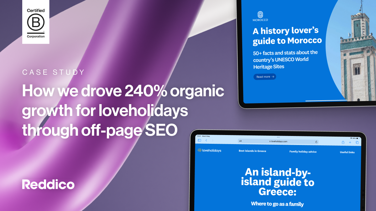 loveholidays travel and tourism off-page SEO case study